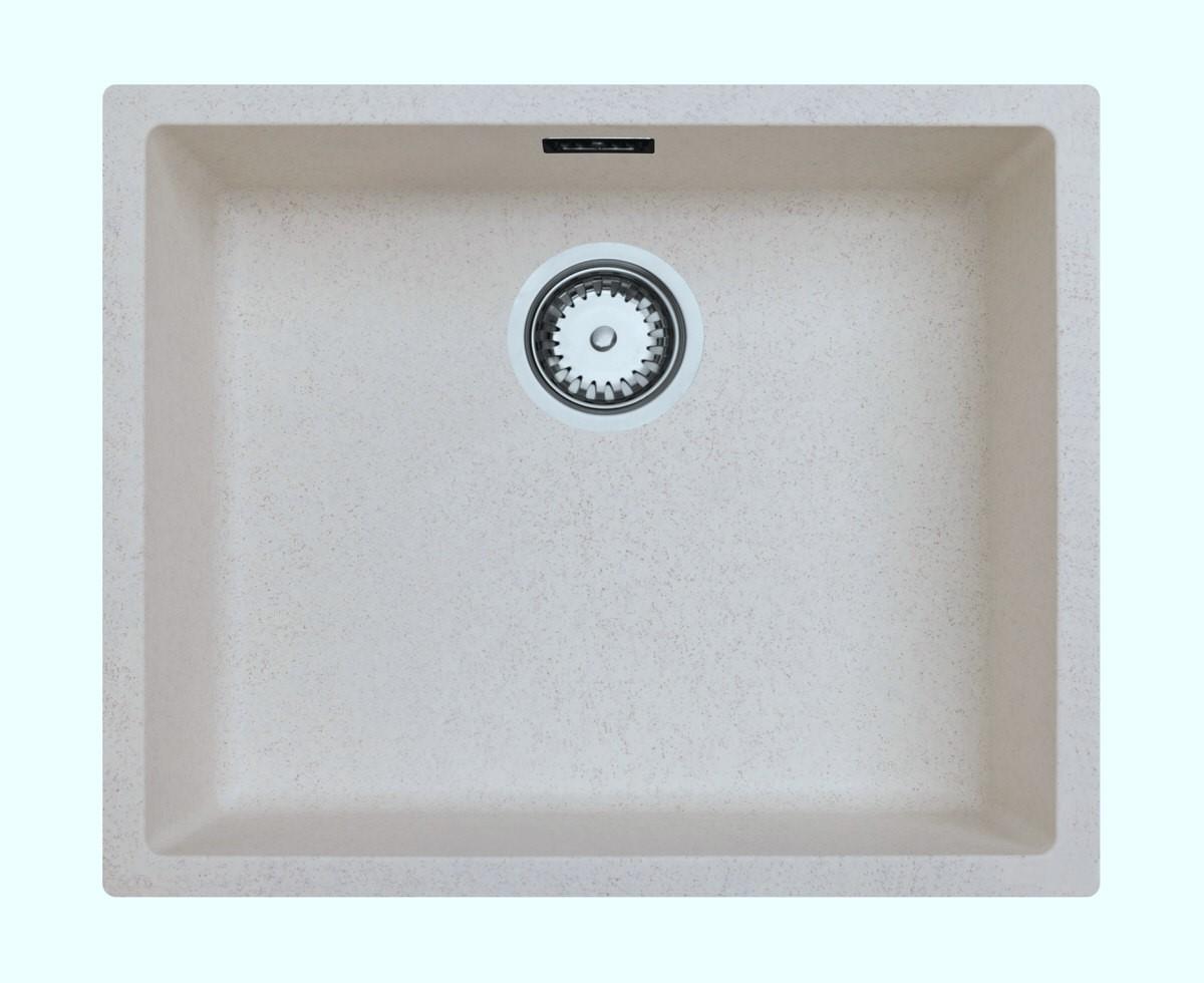 Fregadero crema arena 50x40cm bajo encimera, sobre encimera y enrasado ...